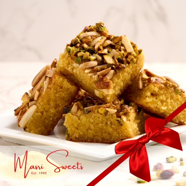 Namoura with Nuts – Masri Sweets